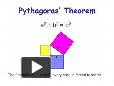 PPT – Pythagoras Theorem PowerPoint presentation | free to view - id ...