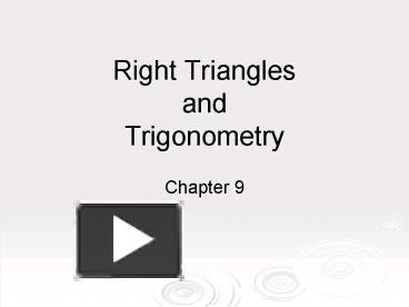 PPT – Right Triangles and Trigonometry PowerPoint presentation | free ...