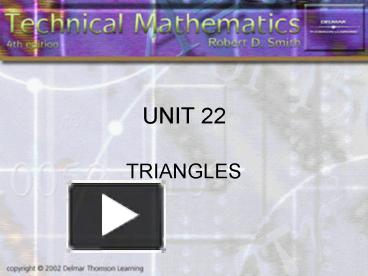 PPT – TRIANGLES PowerPoint presentation | free to view - id: f433c-OTBhN