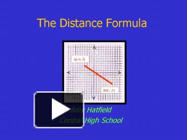 PPT – The Distance Formula PowerPoint presentation | free to view - id ...