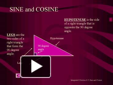 PPT – SINE and COSINE PowerPoint presentation | free to view - id ...