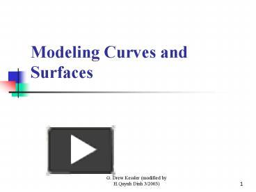 Modeling Curves and Surfaces presentation | free to view