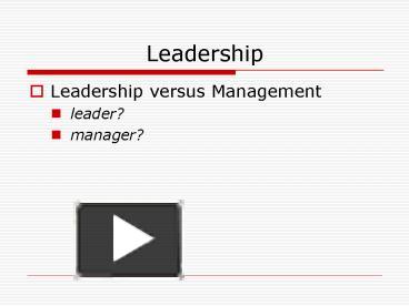 PPT – Leadership PowerPoint presentation | free to download - id: f4816 ...