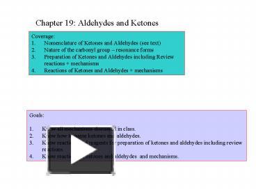 PPT – Ketones and Aldehydes PowerPoint presentation | free to view - id ...