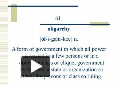 oligarchy presentation | free to view
