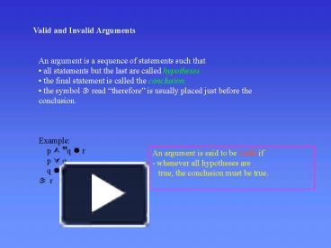 Valid and Invalid Arguments presentation | free to view