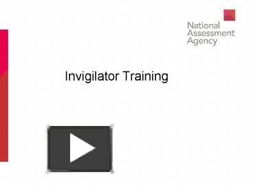 Invigilator Training presentation | free to view