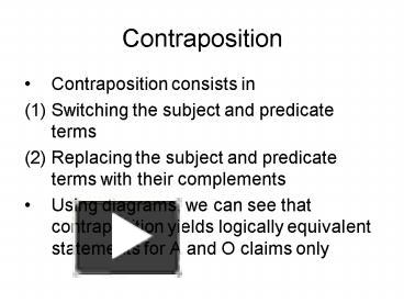 PPT – Contraposition PowerPoint presentation | free to view - id: f615 ...