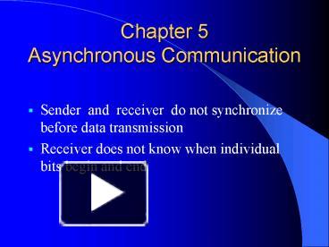 PPT – Chapter 5 Asynchronous Communication PowerPoint presentation ...
