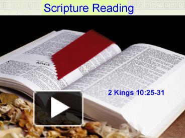 PPT – Scripture Reading PowerPoint presentation | free to view - id ...