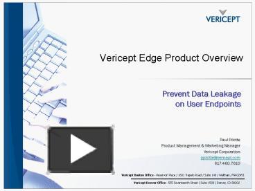 Vericept Edge Product Overview presentation | free to view