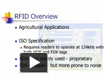 PPT – RFID Overview PowerPoint presentation | free to view - id: f7805 ...