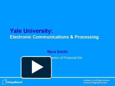 PPT – Yale University: Electronic Communications PowerPoint ...