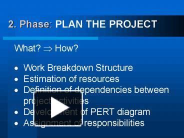 PPT – 2' Phase: PLAN THE PROJECT PowerPoint presentation | free to view ...