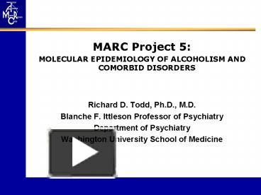 PPT – MARC Project 5: PowerPoint presentation | free to view - id ...
