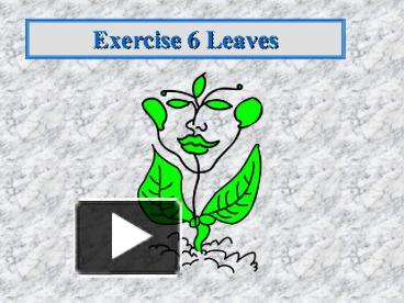 PPT – Exercise 6 Leaves PowerPoint presentation | free to view - id ...
