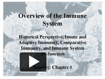 Overview of the Immune System presentation | free to view