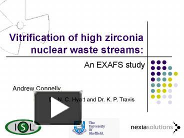PPT – Vitrification of high zirconia nuclear waste streams: PowerPoint ...