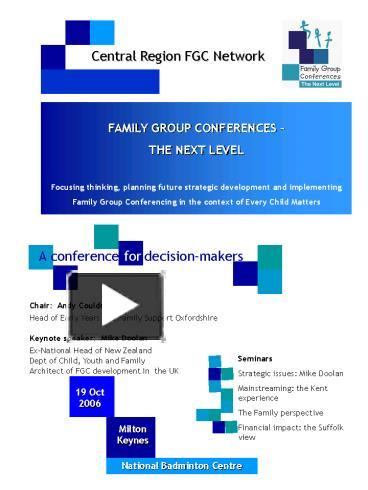FAMILY GROUP CONFERENCES presentation | free to view