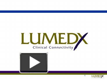 Ehealth Success Story LUMEDXApollo Case Study presentation | free to view