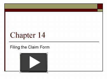 PPT – Filing the Claim Form PowerPoint presentation | free to view - id ...