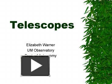 Telescopes presentation | free to view