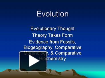 Evolution presentation | free to view