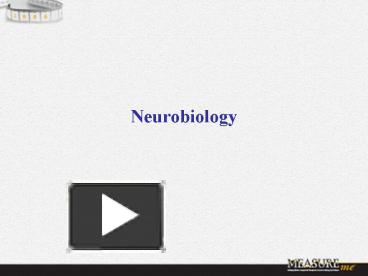 Neurobiology presentation | free to view