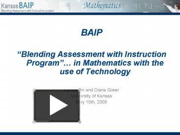 PPT – BAIP PowerPoint presentation | free to view - id: f9fc8-ZDc1Z