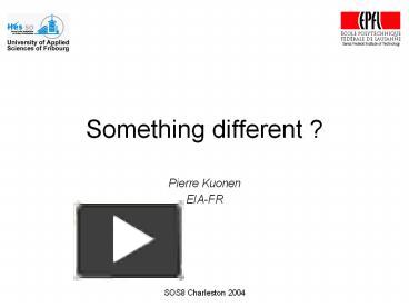 Something different ? presentation | free to download