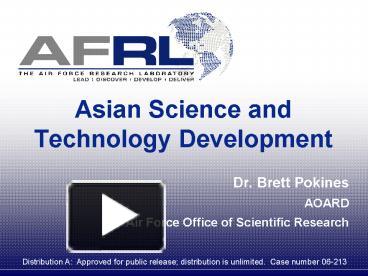 Asian Science and Technology Development presentation | free to view