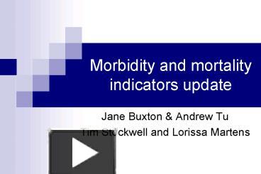 Morbidity and mortality indicators update presentation | free to view