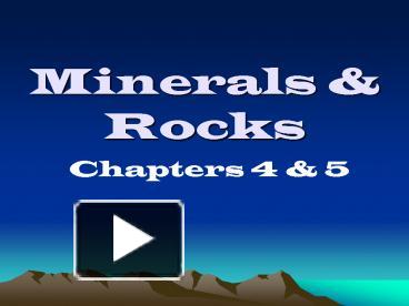 PPT – Minerals PowerPoint presentation | free to download - id: fab5a-ZDc1Z