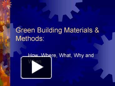 Green Building Materials presentation | free to view