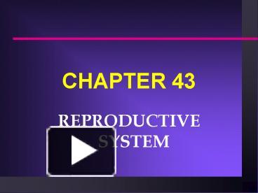 PPT – REPRODUCTIVE SYSTEM PowerPoint presentation | free to view - id ...