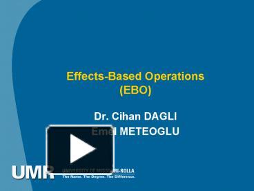 EffectsBased Operations EBO presentation | free to view