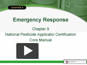 Emergency Response presentation | free to view