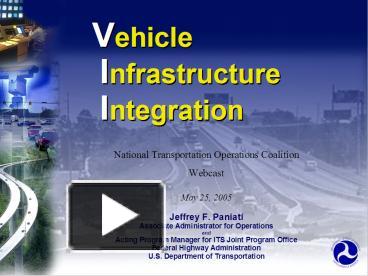 Vehicle Infrastructure Integration presentation | free to view