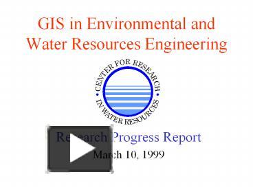 PPT – GIS in Environmental and Water Resources Engineering PowerPoint ...