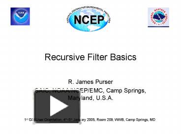 Recursive Filter Basics presentation | free to view