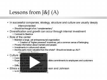 Lessons from J presentation | free to view