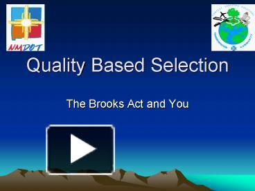 PPT – Quality Based Selection PowerPoint presentation | free to view ...