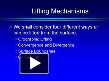 Lifting Mechanisms presentation | free to view