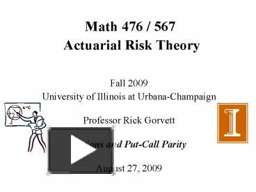 Math 476 567 Actuarial Risk Theory presentation | free to view