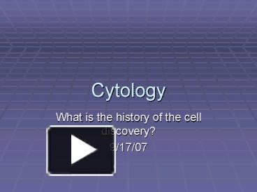 Cytology presentation | free to view