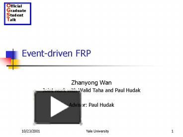 PPT – Eventdriven FRP PowerPoint presentation | free to view - id ...