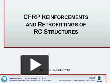 CFRP REINFORCEMENTS AND RETROFITTINGS OF RC STRUCTURES presentation ...