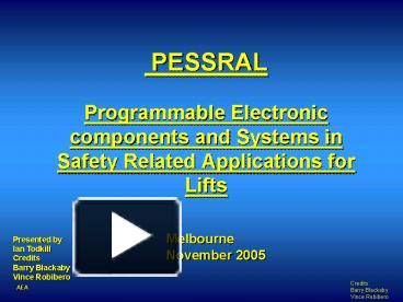 PESSRAL Programmable Electronic components and Systems in Safety ...