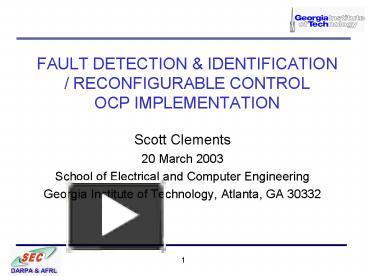 PPT – FAULT DETECTION PowerPoint presentation | free to view - id ...