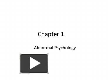 PPT – Abnormal Psychology PowerPoint presentation | free to view - id ...